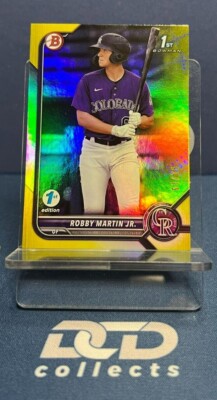 2022 Bowman First 1st Edition ROBBY MARTIN JR. 1st YELLOW Refractor 67/ ...