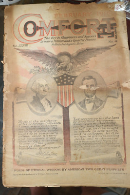 Comfort Magazine Newspaper February 1916 Farm Home-life-style ...