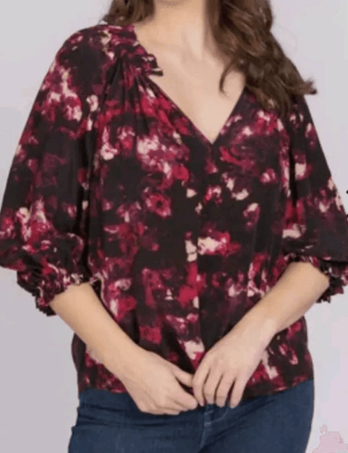 NWT Gilner Farrar Ellie Blouse in Moody Floral sz XS | eBay