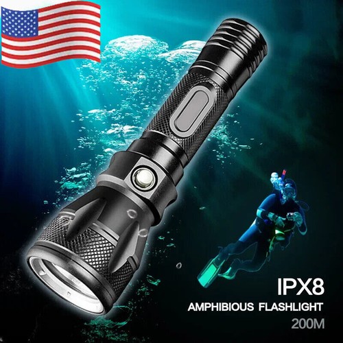300000LM Scuba LED Diving Light Underwater Flashlight Dive Underwater ...