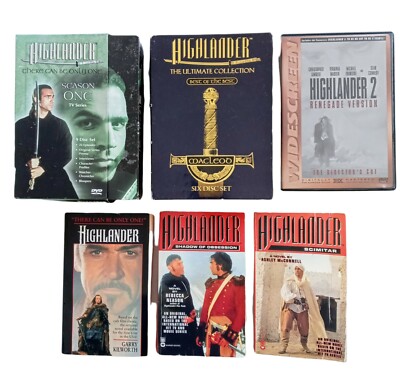 HIGHLANDER DVD & Book Lot Mix Sci-fi Adventure Fantasy Vintage PB ...