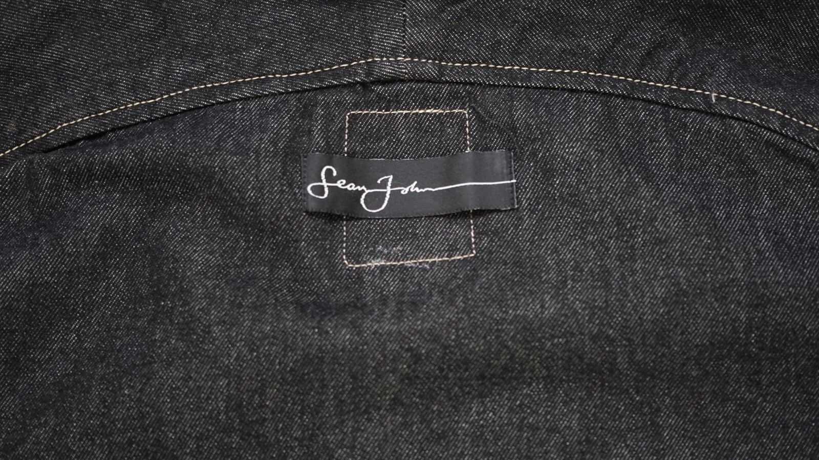 Rare Vintage SEAN JOHN Spell Out Button Front Denim J… - Gem