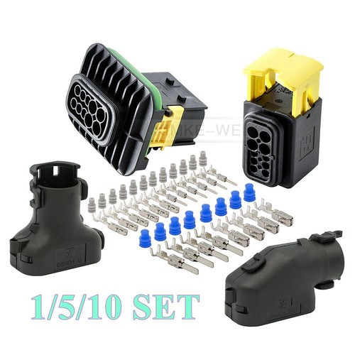10 Way/Pin TE HDSCS Automotive Male Female Waterproof Connector Plug ...
