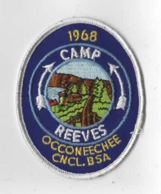 1968 Camp Reeves Occoneechee Cncl. WHITE Bdr. [CA-2400] | eBay