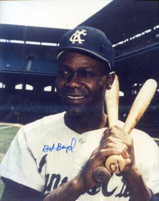 Bob Boyd (D.2004) w/Kansas City Athletics signed 8x10 photo -Negro HOF ...
