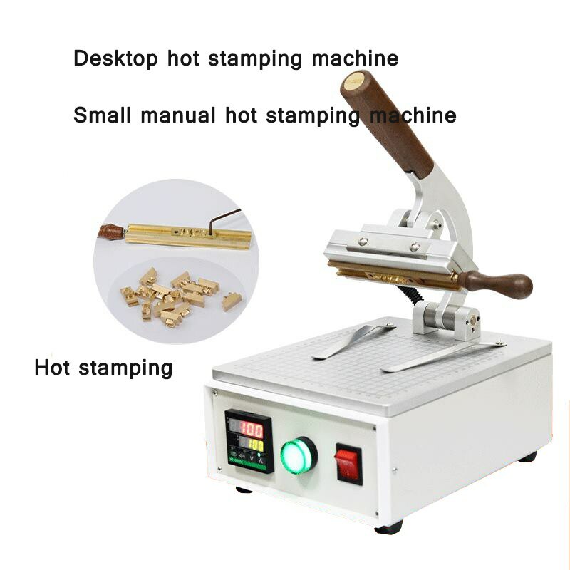 Small Manual Desktop Hot Stamping Machine Leather Trademark Embossing ...