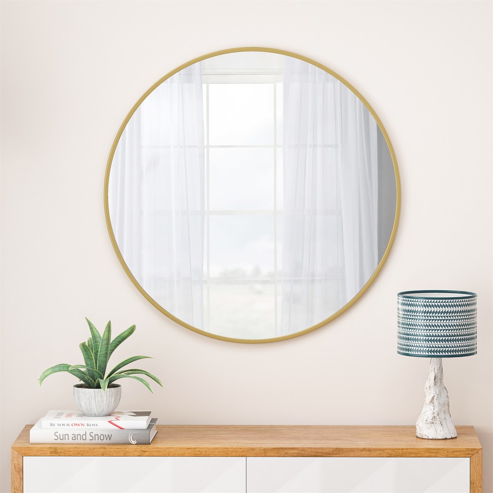48" 42" 30" Round Mirror Wall Mirror Bathroom Circular Mirror with ...