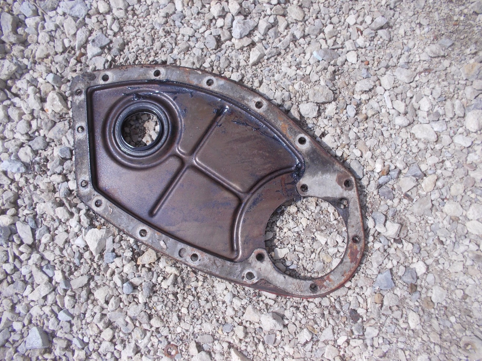Farmall B BN tractor Nice original IHC engine motor front cover panel ...