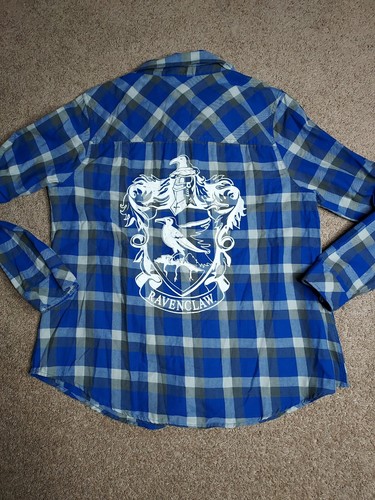 Women's Plus Size 1 Hot Topic Harry Potter Ravenclaw Plaid Button-Up ...