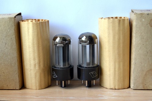 2x 5C4M ~ 5Z4 CV186 GZ32 5AR4 Double Anode Rectifier Tube SAME DATE 02/ ...