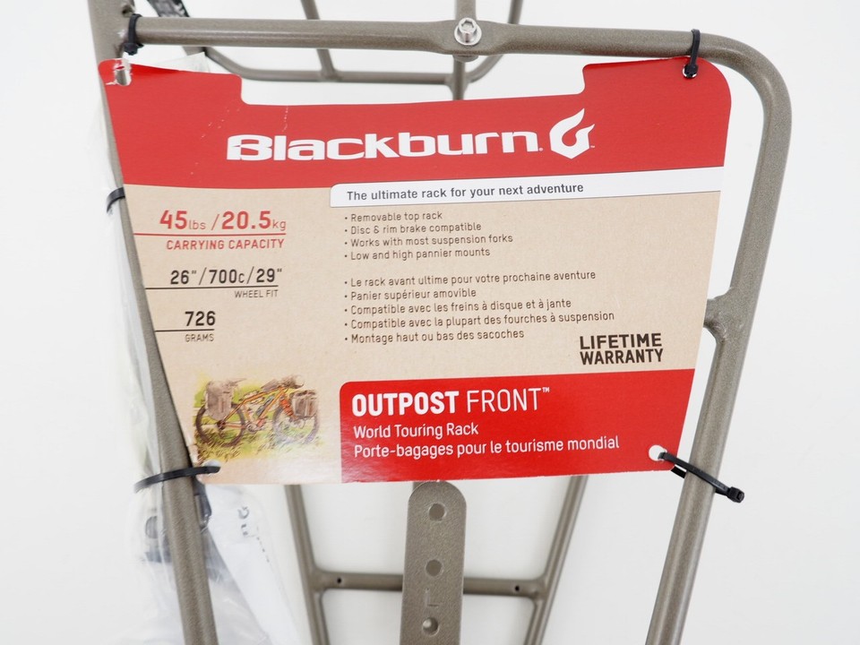 New! Blackburn Outpost Front Bicycle Touring Rack Silver Universal Fit ...