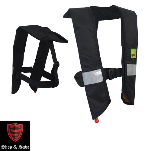 New M-33 Manual Inflatable Life Jacket Lifevest PFD Reflective Fishing ...