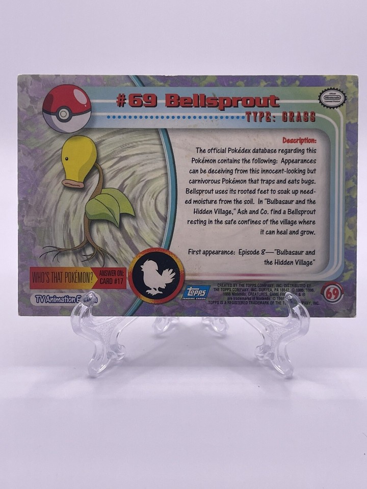 🔥Pokemon Topps - Bellsprout #69 - TV Animation Edition - LP!🔥 | eBay