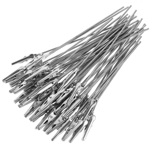 50 Pcs Wire Rope Alligator Clips Electrical | eBay