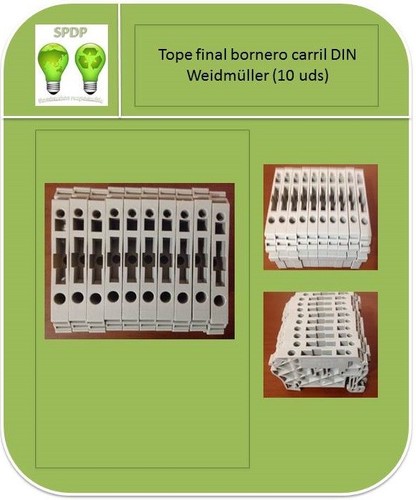 10 Tope final bornero cuadro eléctrico carril DIN | eBay