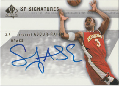 Shareef Abdur-Rahim 2004 UD SP Authentic Signature autograph auto card ...