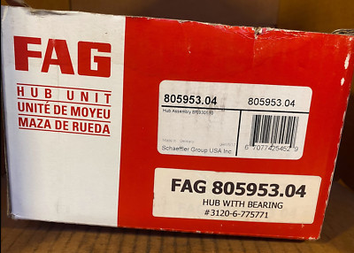 Fag Front Wheel Bearing & Hub Assy - #805953.04 / 31206775771 - Fits ...