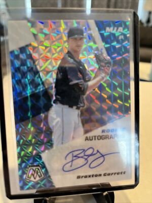 2021 Panini Mosaic Braxton Garrett ROOKIE AUTO RC #RAM-BG Miami Marlins ...
