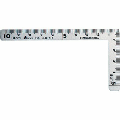 SHINWA Mini Carpenters L-Square 10cm X 5cm Stainless Steel Metric 12101 ...
