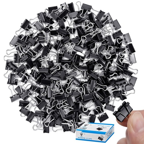 240 Pack Mini Binder Clips, Black Binder Clips, Small Paper Clips 15mm ...