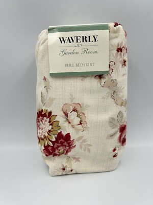 New Waverly Garden Room Vintage Rose Full Bed Skirt Dust Ruffle ...
