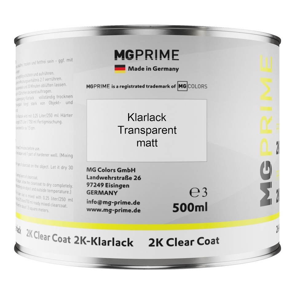 Pantone 874C Gold Metallic Lack Dose Set Basislack 2K Klarlack matt 1 ...