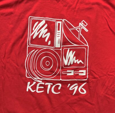Vtg 90s KETC 96 T Shirt PBS TV Station Radio St Louis Missouri Art XL ...