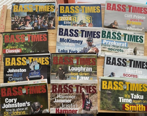 BASS Times Magazine Lot of 12 ~ 2024 (11 Issues) / 2025 (01/25) B.A.S.S ...