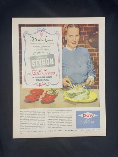 Magazine Ad* - 1950 - Dow Plastics - STYRON - Mid Century Modern ...