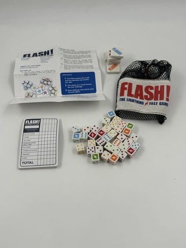 FLASH The Lightning Fast Dice Game Travel pouch Tiles Dice Fun | eBay