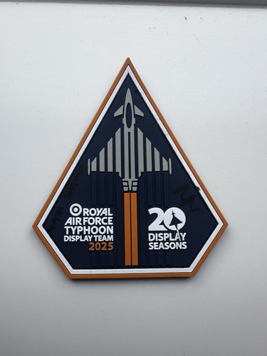 Signed RAF Typhoon Display Team 2025 PVC Patch *20 Display Seasons ...