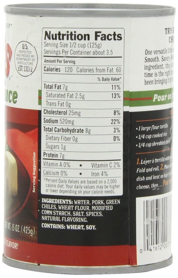 Stokes Green Chile Sauce with Pork, 15 Ounce | eBay