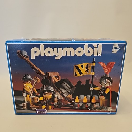 Playmobil 3653 Lion Knights Catapult Set w/ Knights, 100% Complete, New ...