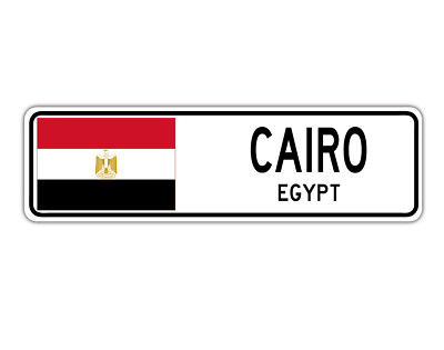 Cairo, Egypt Street Sign Egyptian Flag City Country Road Wall Gift | eBay