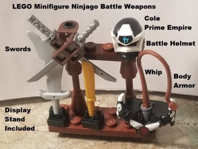 LEGO Battle Warrior Weapon Set with Stand Armor Swords Ninjago Cole ...