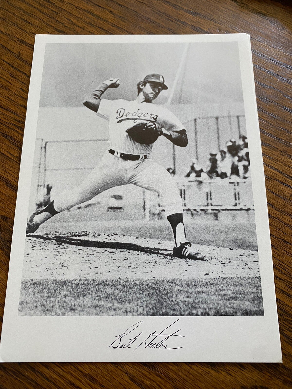 Autographed Burt Hooton Los Angeles Dodgers 7"x5" Black & White Picture ...