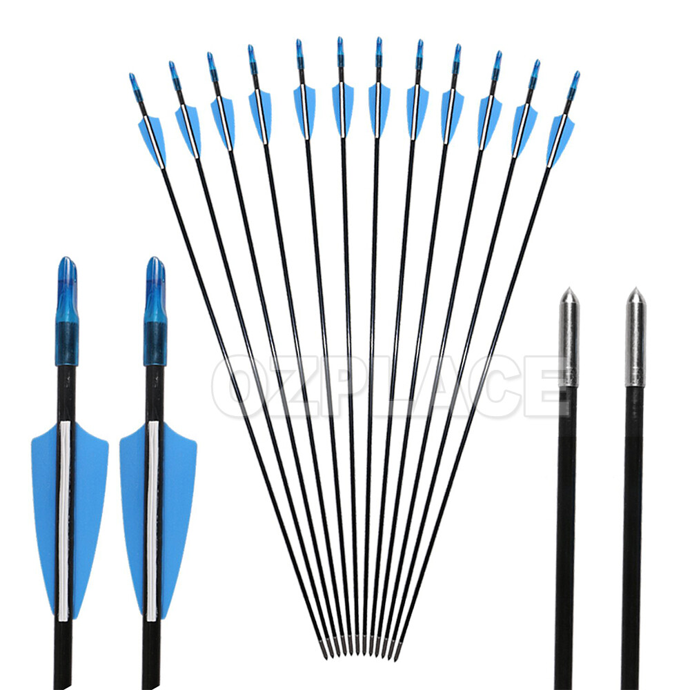 31" HEAVY DUTY FIBERGLASS/ALUMINUM ARROWS FOR Archery Hunting Compound ...