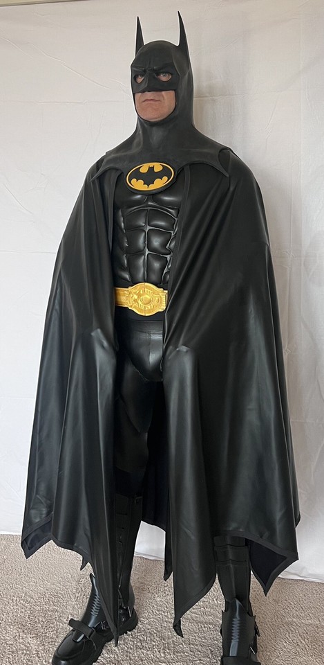costume batman 89 Completo Adulto Cosplay Bat Suit Keaton Burton ...