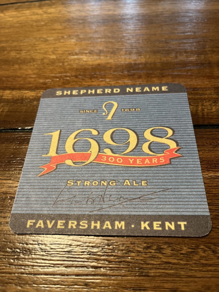 Beer Coaster Shepherd Neame 1698 300 years Faversham Kent | eBay