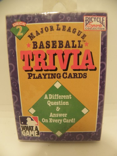 Major League Baseball Trivia Playing Cards SEALED | eBay