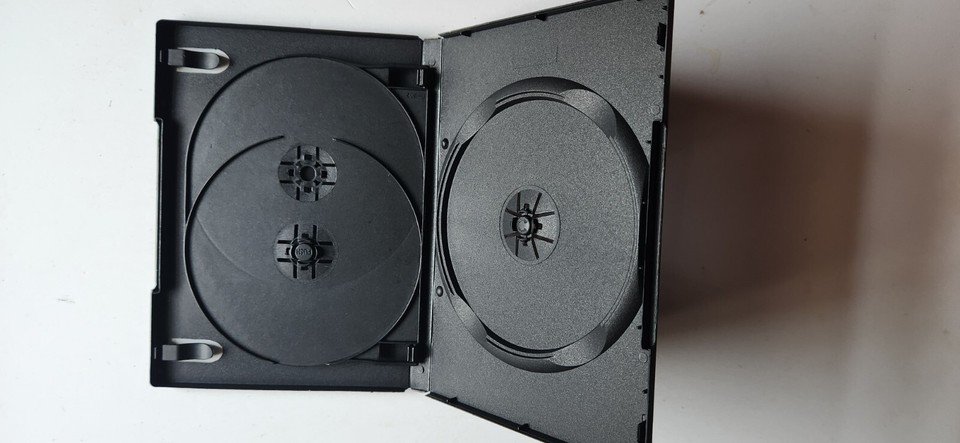 NEW 14mm Standard Black Triple (3-Disc) DVD Case & inner tray with ...