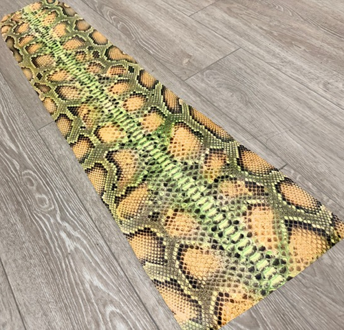 Honey Green Burmese Python Genuine Snake Leather real hide snake skin ...
