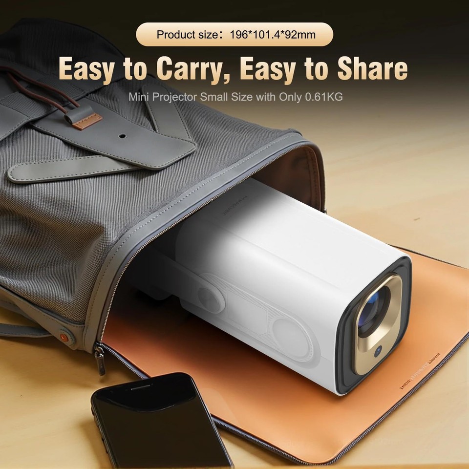 Smart Projector Android 11 Dual Wifi Home Theater 4K 1080P Auto Focus ...