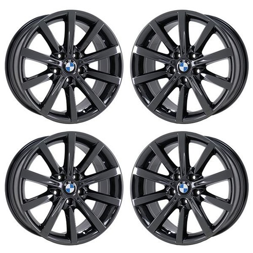 18" BMW 528i PVD BLACK CHROME WHEELS-C RIMS FACTORY OEM 71512 EXCHANGE ...
