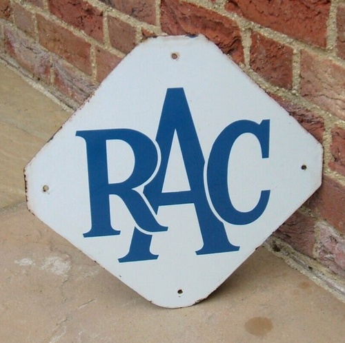 Enamel Sign RAC Original Vintage Garage Motoring Automobilia 1950's ...