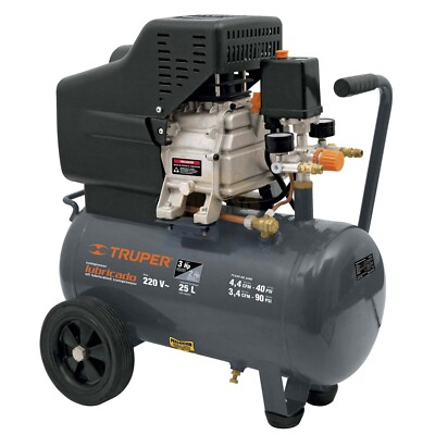 Truper COMP-25L-2 Horizontal compressor, 25 L, 3 Hp (maximum power ...