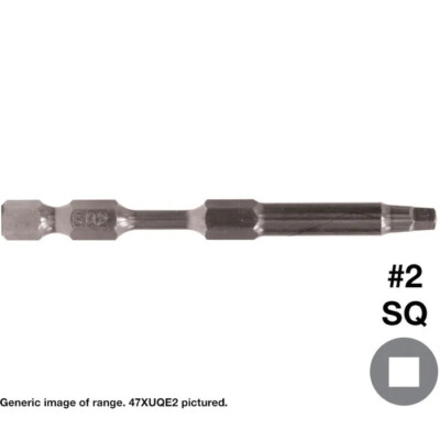 #2 TORSION Square Drive Screwdriver Bit x 50mm - Pack of 10 | eBay