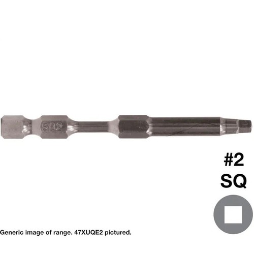 #2 TORSION Square Drive Screwdriver Bit x 50mm - Pack of 10 | eBay ...