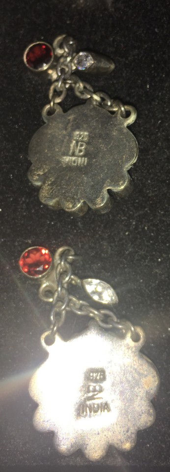 925 NB India Nicky Butler Sterling Silver Garnet Moonstone Fancy Dangle ...