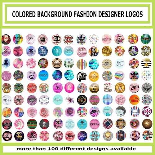 100 Precut COLORFUL BACKGROUND FASHION DESIGNS BOTTLE CAP CHARM TRAY ...